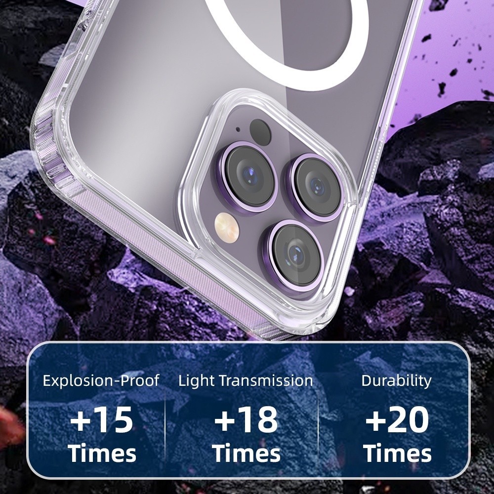 For iPhone 15 14 Plus 13 12 11 Pro Max Shock Proof Magnetic Transparent ...