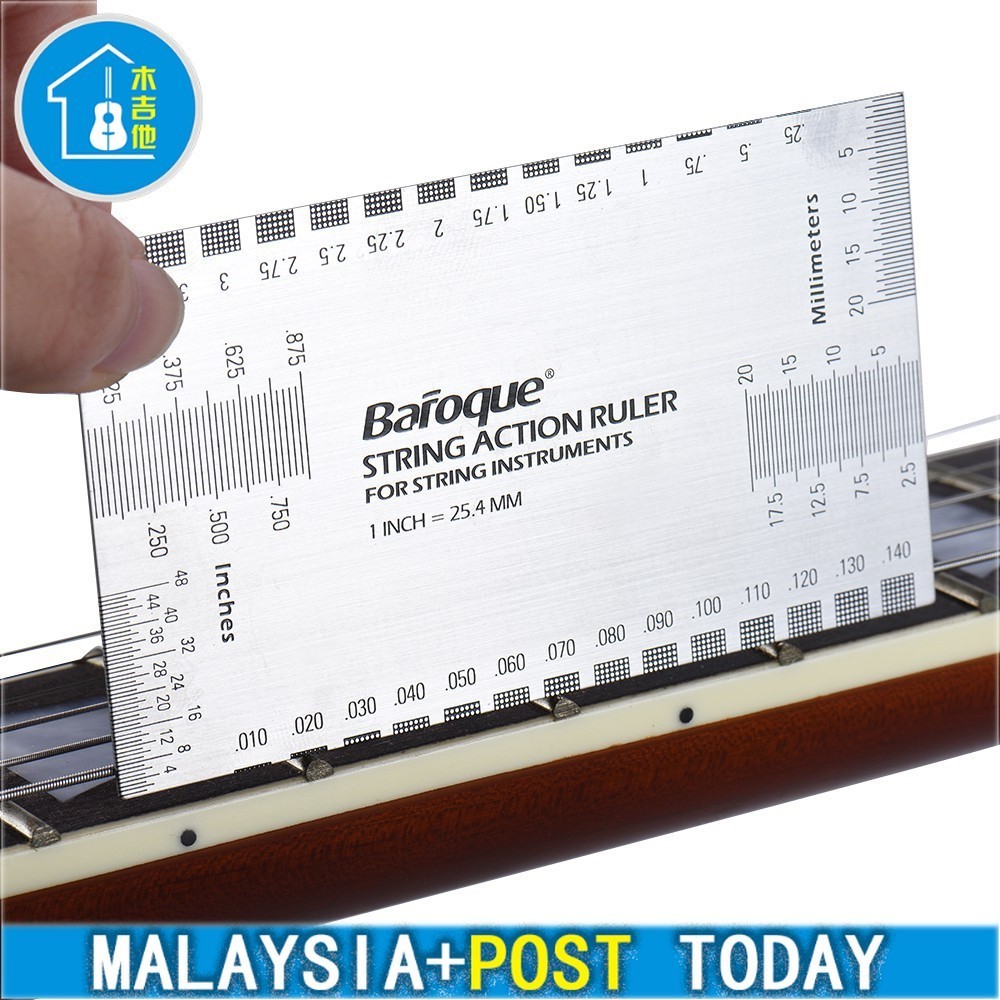 【Fast delivery】 Stainless Steel String Action Ruler Gauge Tool in/mm ...