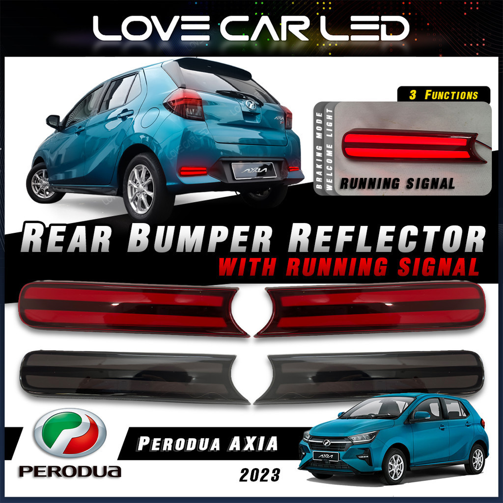 Perodua Axia Baru 2022 2023 2024 Facelift LED Rear Bumper Reflector LED ...