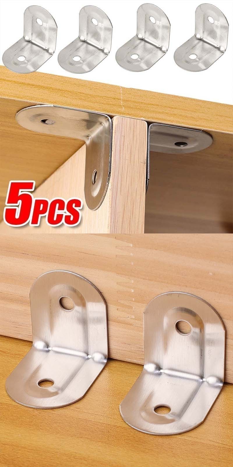 10 Sets L Shaped Bracket Corner Brace Sets - 90 Degree Right Angle ...