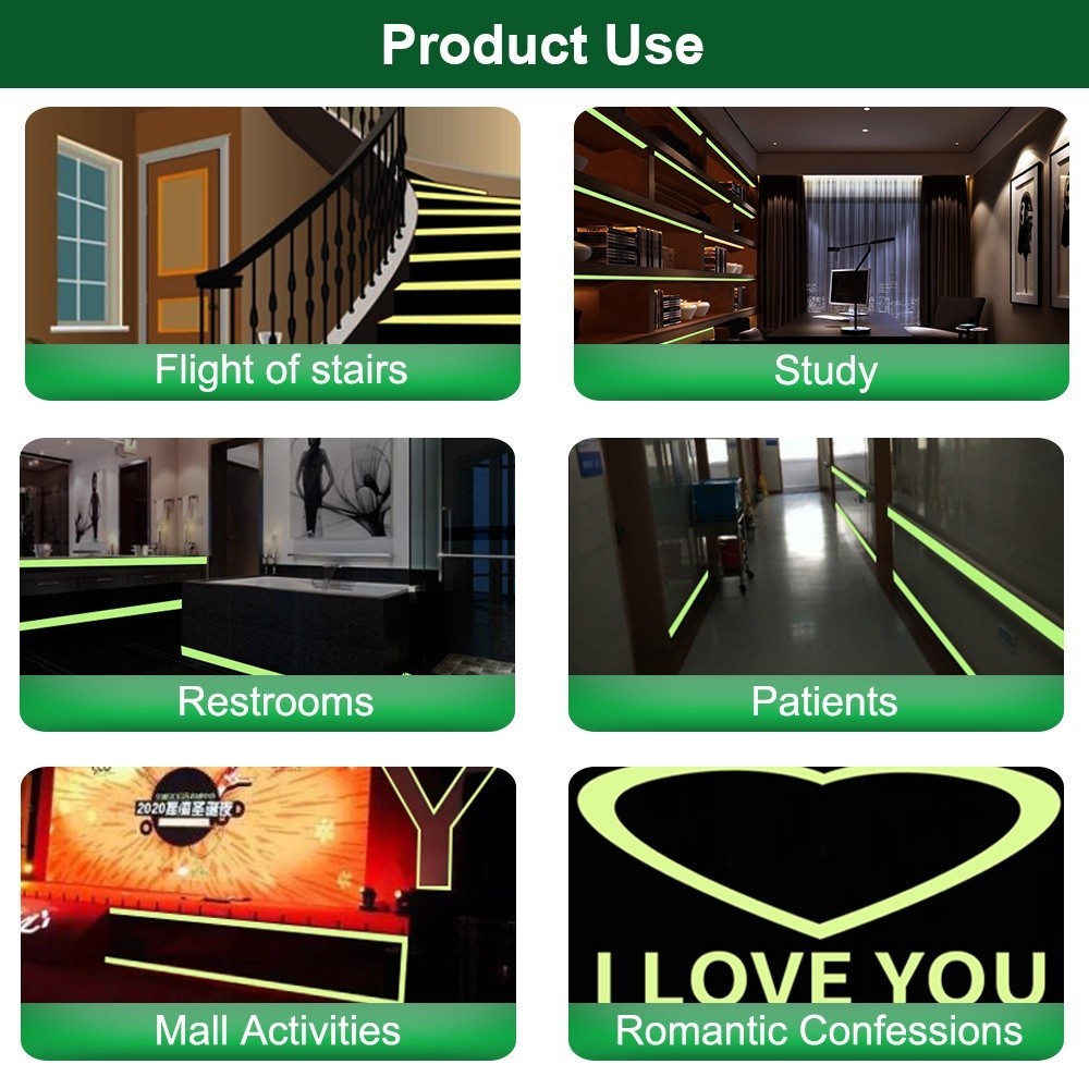 5 Meters Luminous Reflective Tape Glow In The Dark Tape Self-luminous ...