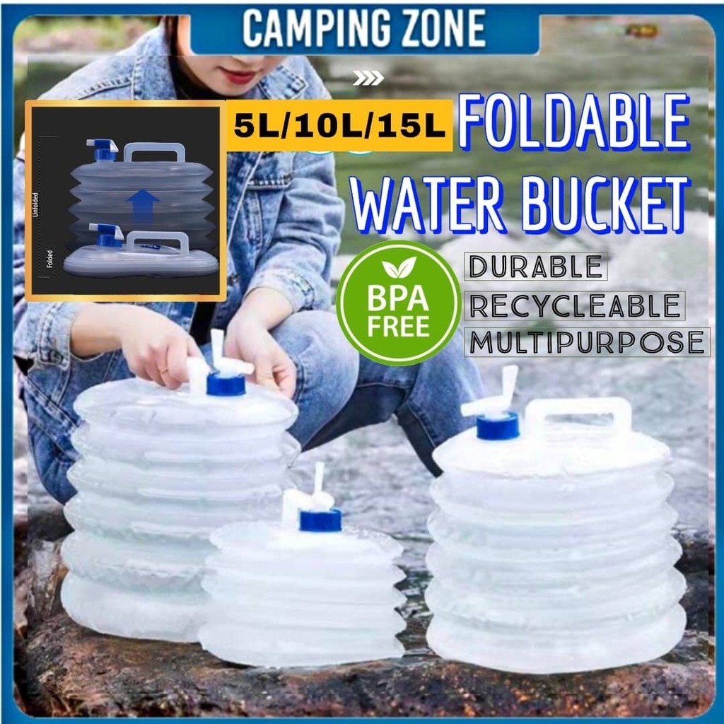 5L 10L 15L Collapsible Foldable Outdoor Water Container Foldable Water ...