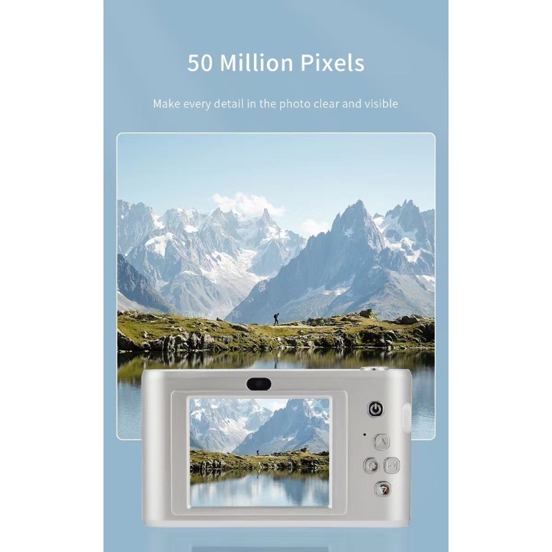 Mini Digital Camera 50MP 4K Zoom Self-Timer 64GB Extended Memory Anti ...