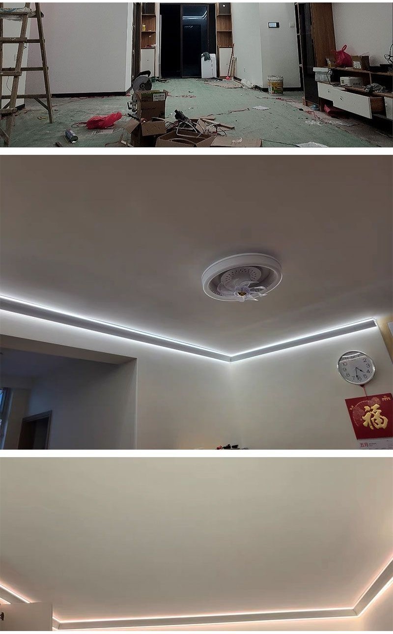 Led Ceiling Decoration corner Line Light Plaster Line Lamp Living Room ...