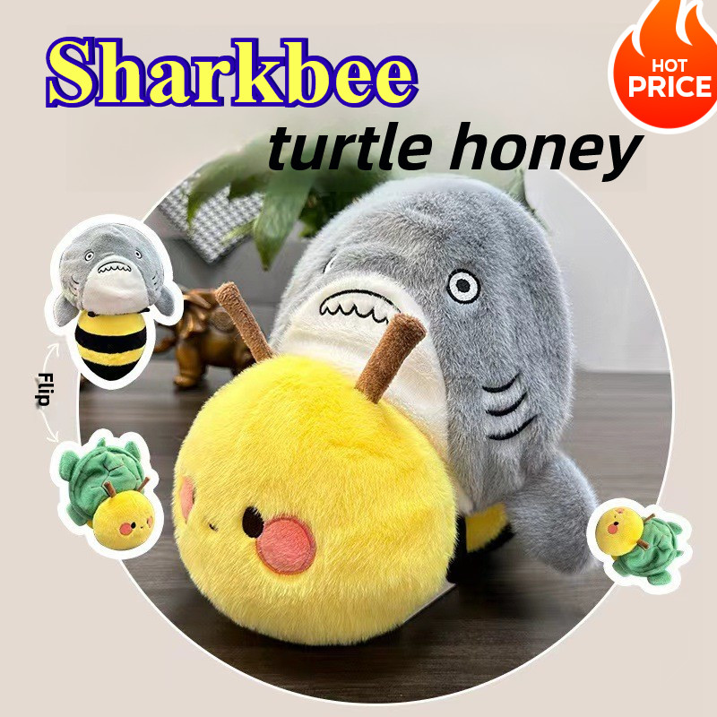 Creative Transforming Plush Toy Shark/ Bee/ Cow/ Horse Bestie Gift for ...