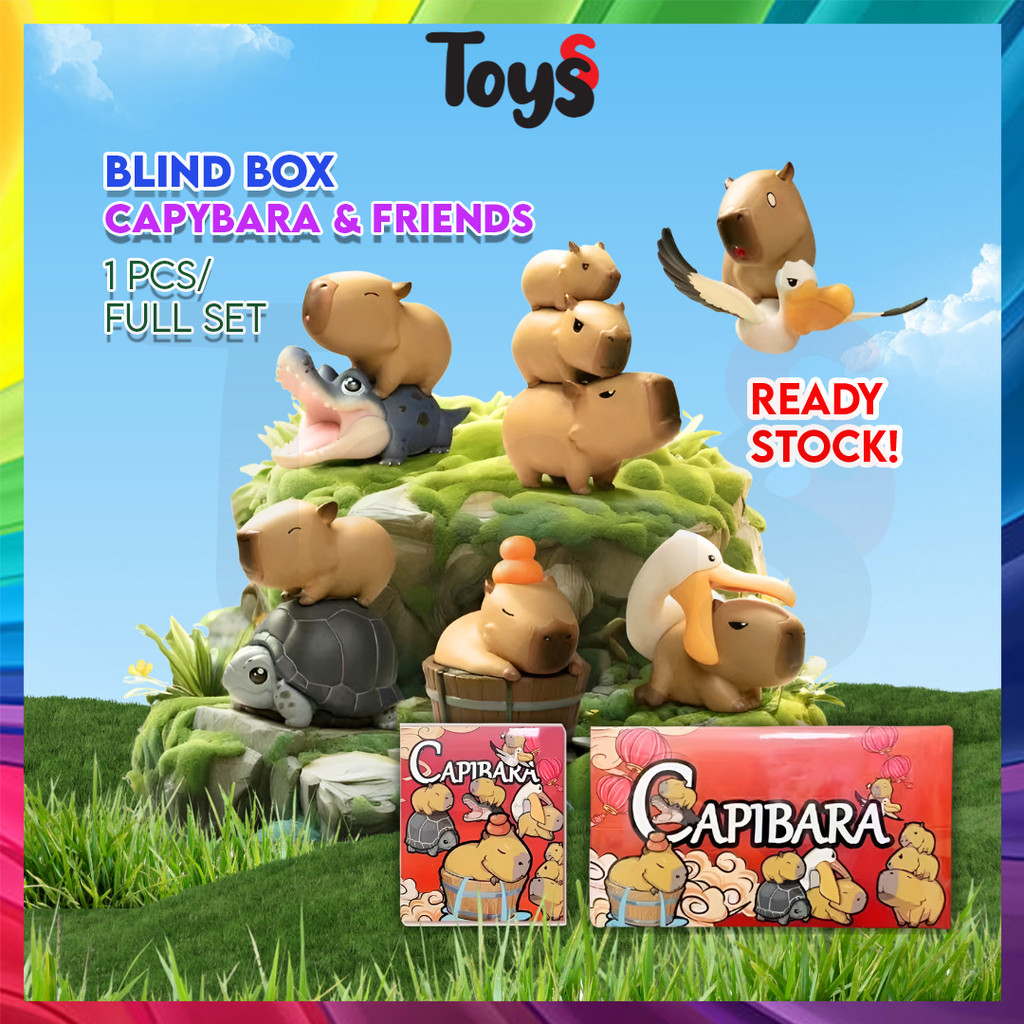 ⚡Toyss Capybara & Friend Blind Box Capybara Murah Blind Box Set ...