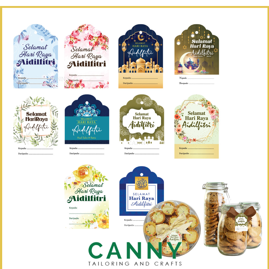 10PCS TAGGING CARD FOR HARI RAYA / HARI RAYA CARD GIFT / LABEL TAG HARI ...