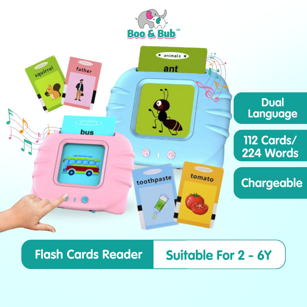 🐘Boo&Bub🐘 Flash Cards Smart Learning English Machine | Education ...