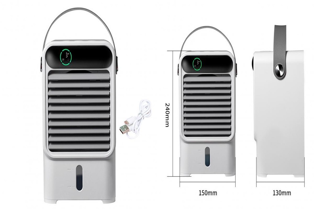 OPPO 1500mAh Rechargeable Air Cooler with Handle Digital Display ...