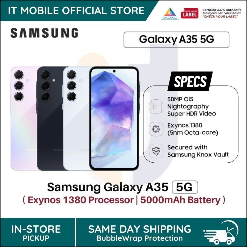 Samsung Galaxy A35 | Super AMOLED 6.6" Display | Exynos 1380 Chipset ...