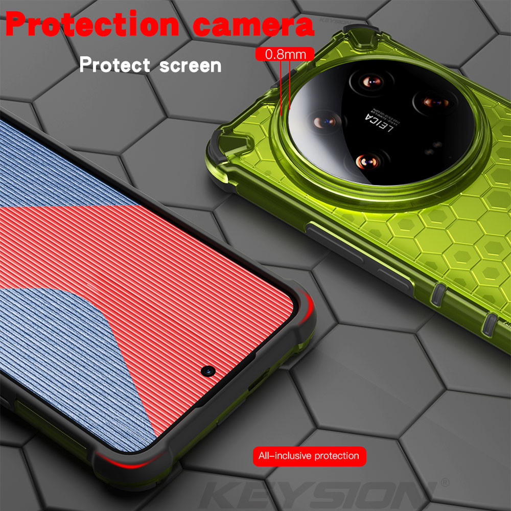 KEYSION Shockproof Armor Case for Xiaomi 14 Ultra 5G 13 Ultra Silicone ...