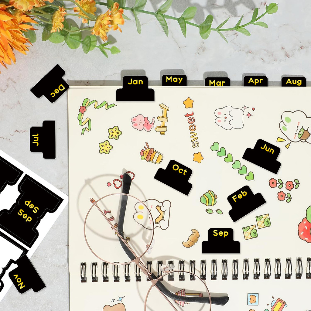 60pcs/5sheets Monthly Planner Stickers, Planner Labels, Planner's ...