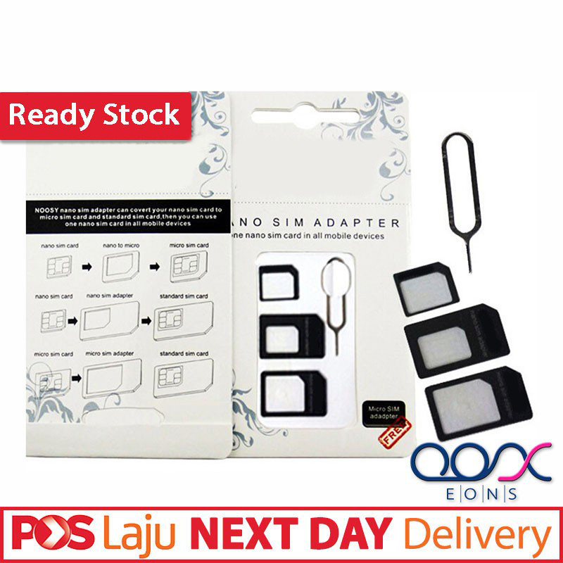 NOOSY 3 In 1 Nano Sim Card Adapter Converter Nano To Micro Sim Card ...