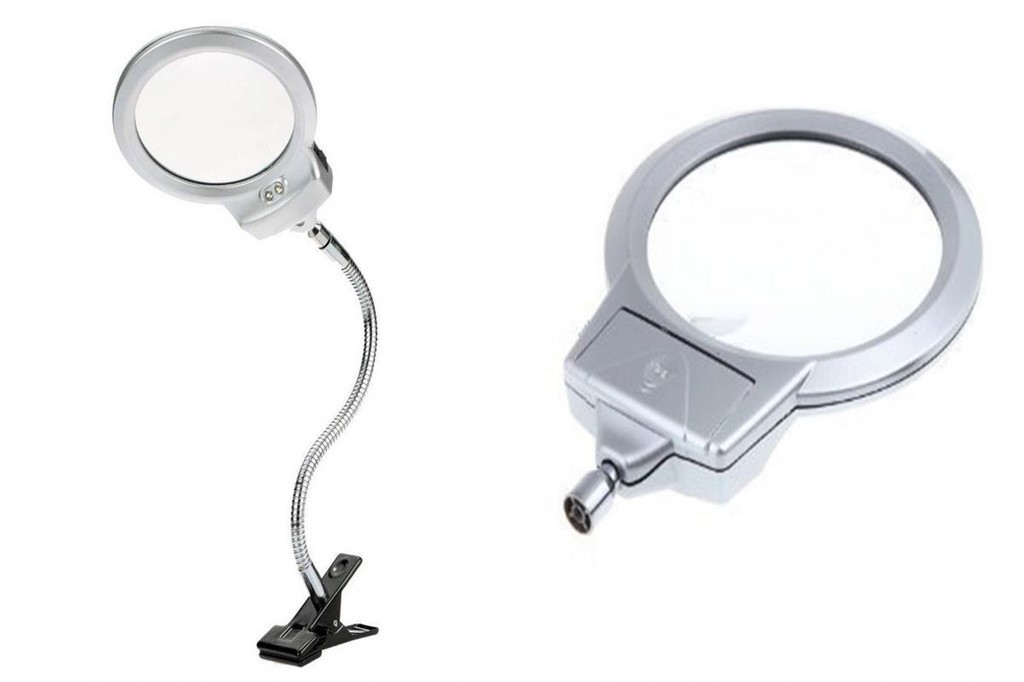 TF* Magnifier Clip design with LED Light Metal Table Lamp Magnifying ...