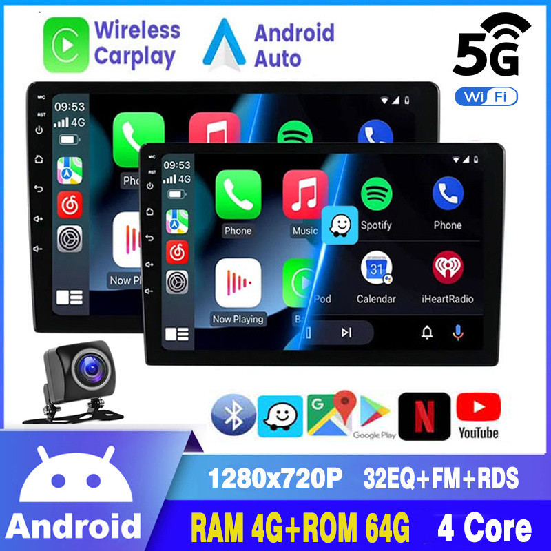 [4GB+64GB Carplay Android Auto]9''/10 inch Android Player Quad Core ...