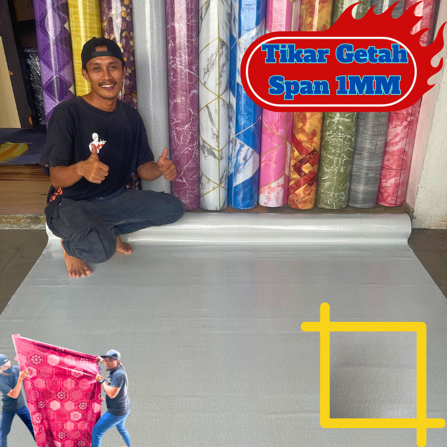 Tikar Getah Span Harga Kilang 1 roll ( 20 meter x 1.83m x 1mm ) Lapisan ...