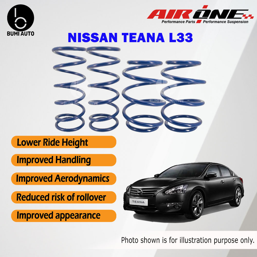 Nissan Teana L33 Lowered Sport Spring Front (Depan) & Rear (Belakang) 1 ...