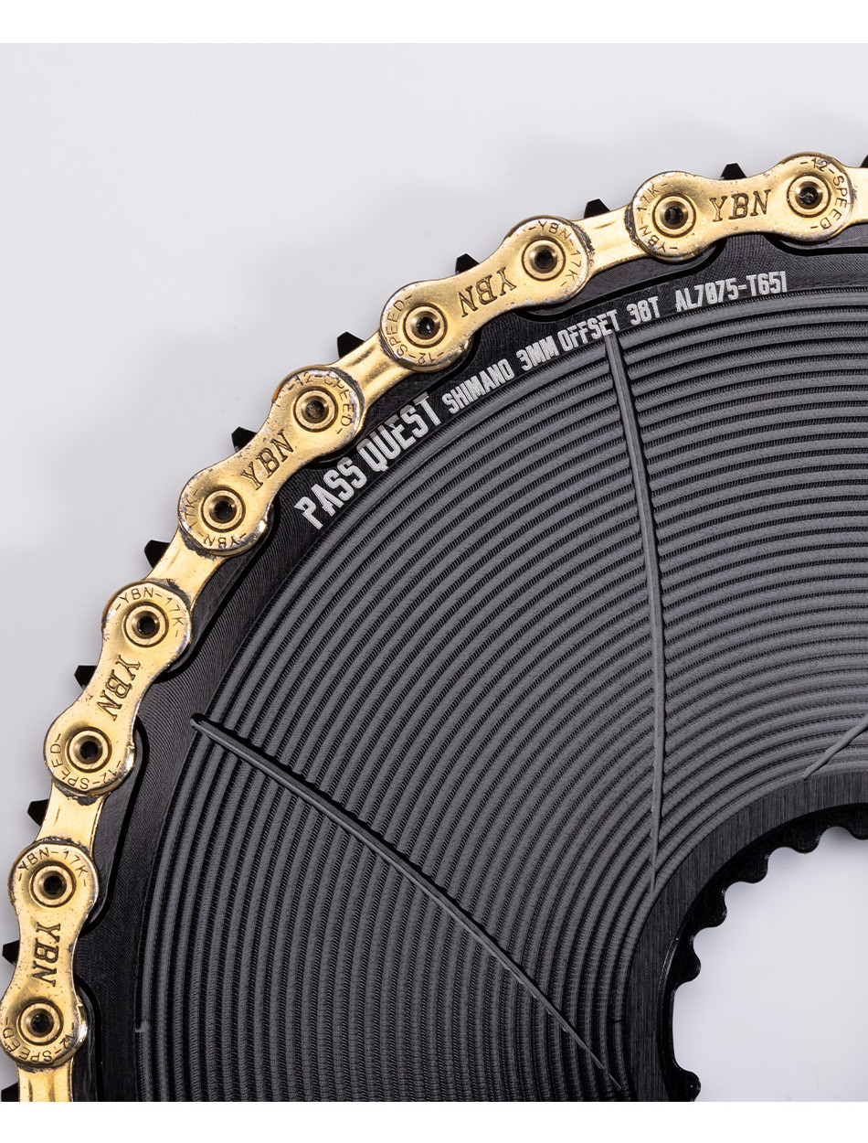 PASS QUEST Chainring 3mm Offset SHIMANO Deore M6100 SLX M7100 M8100 XTR ...