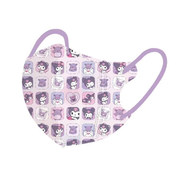 3D Children's Kuromi Printed Mask Cute Cartoon Series 50 Independent ...