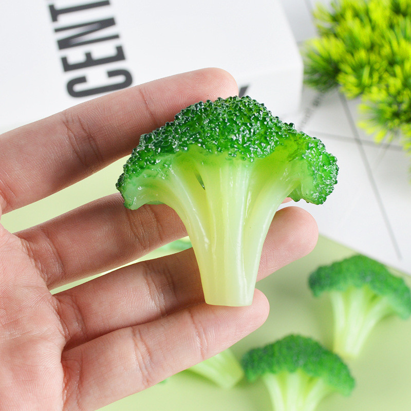 6 PCS Artificial PVC Cauliflower Broccoli Slices Model Simulated Fake ...