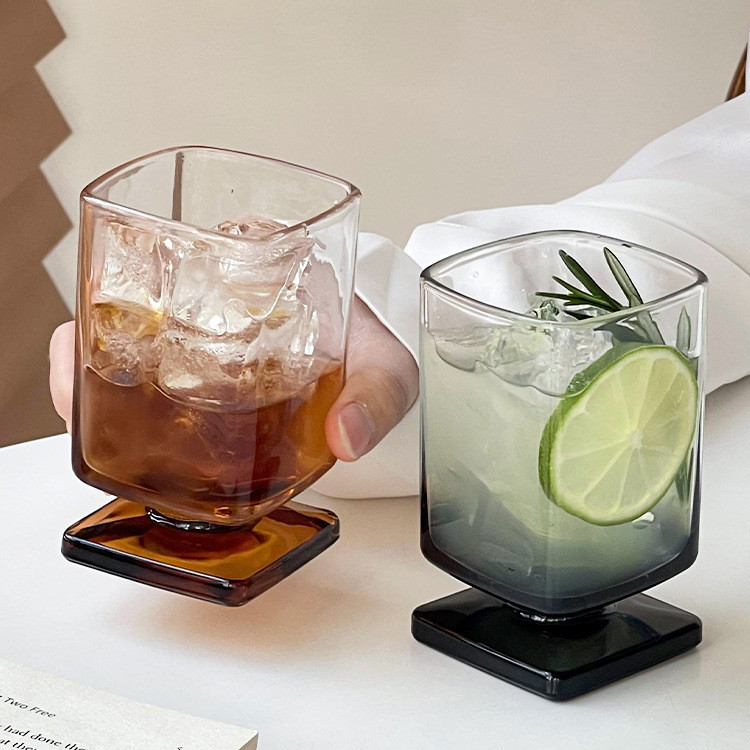 Retro Glass Cup Transparent Cup High Value Juice Cup Bubble Water Cup ...
