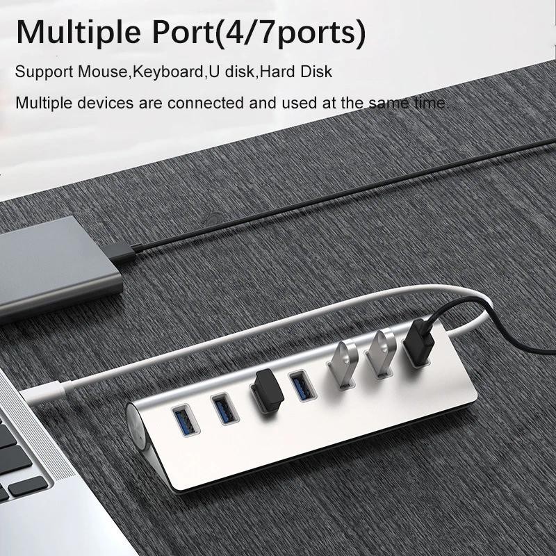 7-IN-1 USB 3.0 HUB 5Gbps High Speed USB Docking Station Extender OTG ...