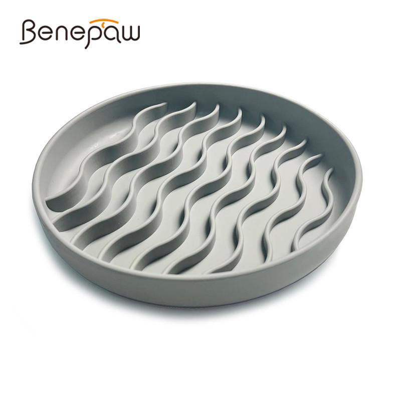 Benepaw Pet Slow Feeder Silicone Non-Skidding Dogs Bowl Slow Eat Puppy ...