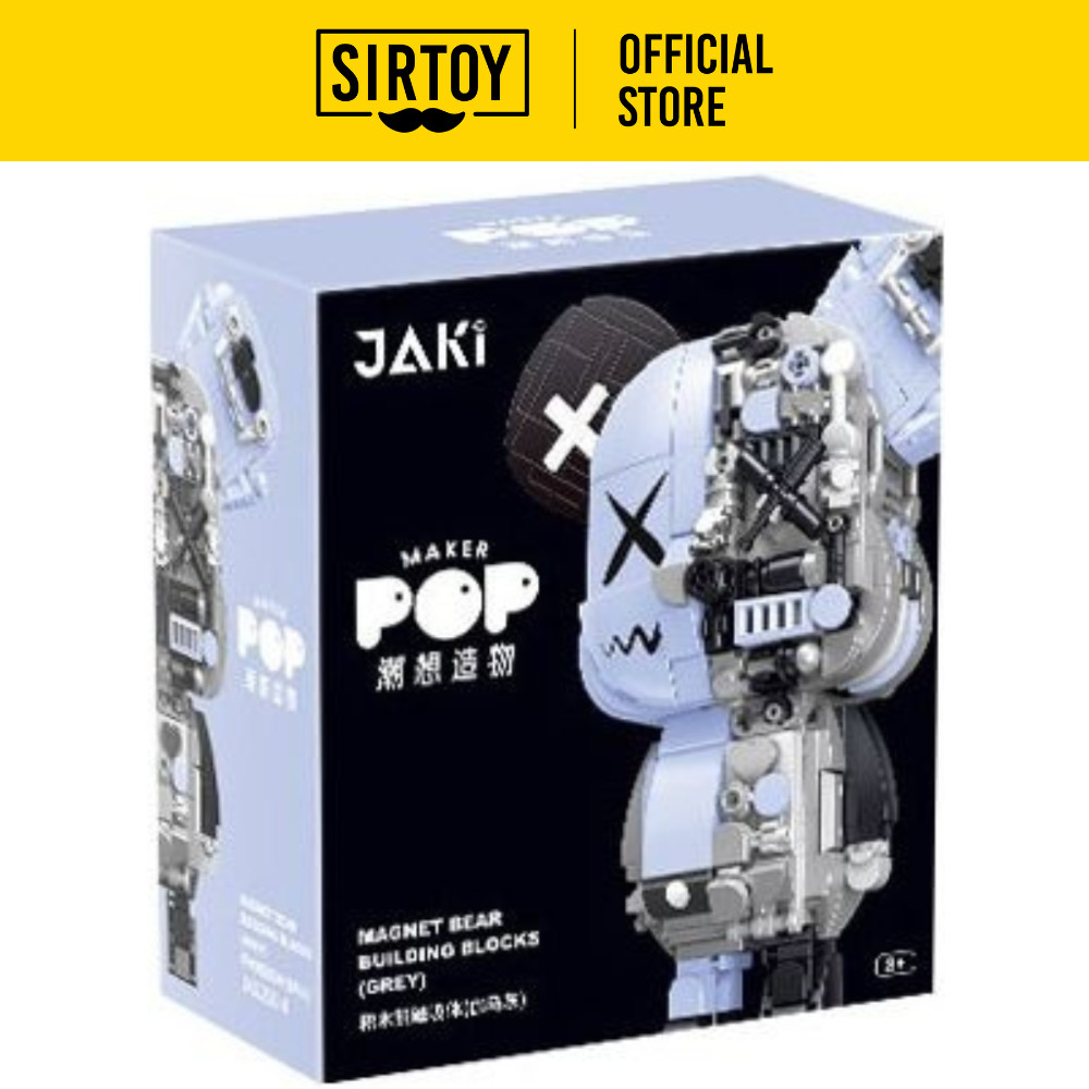 Jaki Magnet Bear Building Blocks (Grey) 佳奇积木熊磁吸体(伽马灰) | Shopee Malaysia