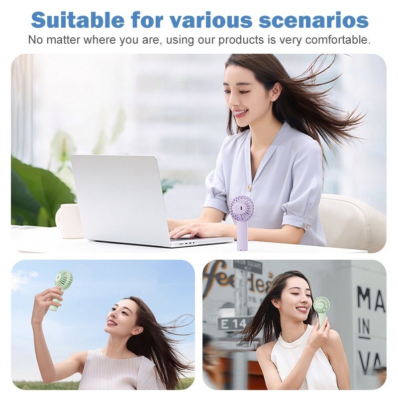 GOOJODOQ Cute Portable Mini Fan (3000mAh) [Free Lanyard] | Shopee Malaysia