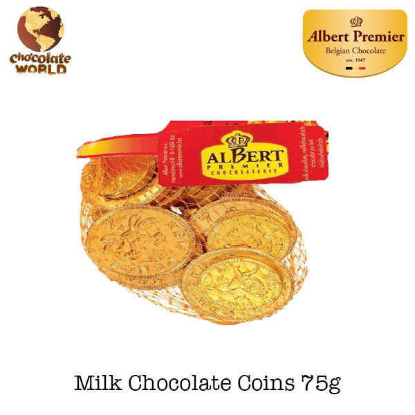 Albert Premier Belgian Milk Chocolate Coins 75g | Shopee Malaysia