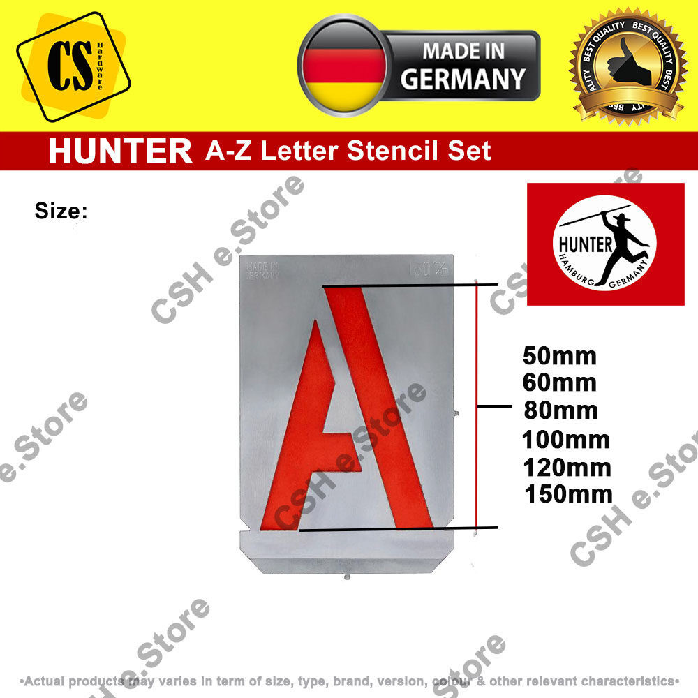 HUNTER alphabet letters stencil A-Z made in GERMANY sturdy long lasting ...