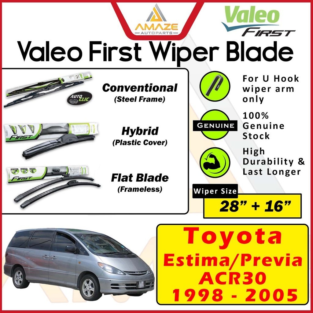 Valeo First Wiper Blade (Conventional/Hybrid/Flat Blade) for Toyota ...