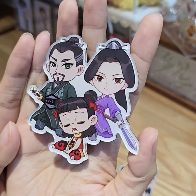 Nezha Refrigerator Sticker Cattoon Aobing Fridge Patch Cute Magnetic ...