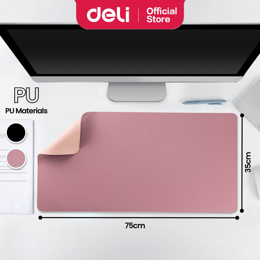 Deli Vusign Thick Large Mousepad Keyboard Mat Leather Anti-Slip Smooth ...
