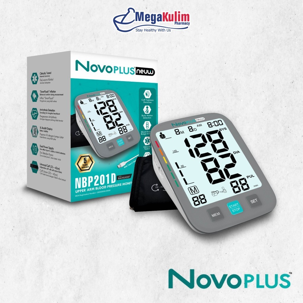 Novoplus Neuw Blood Pressure Monitor NBP201D | Shopee Malaysia