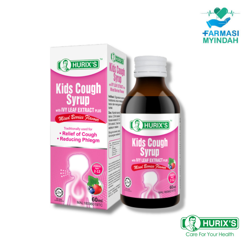 Hurix's Kids Cough Syrup with Ivy Leaf Extract Plus 60ml | Shopee Malaysia