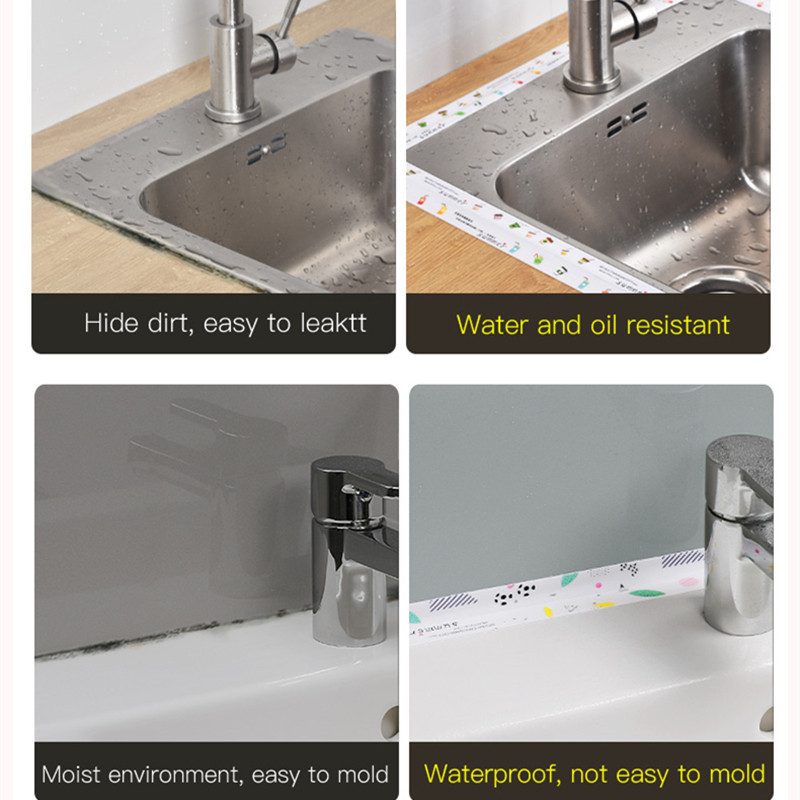 38MM*3.2M Kitchen Sink Waterproof Sticker Anti-mold Waterproof Tape ...