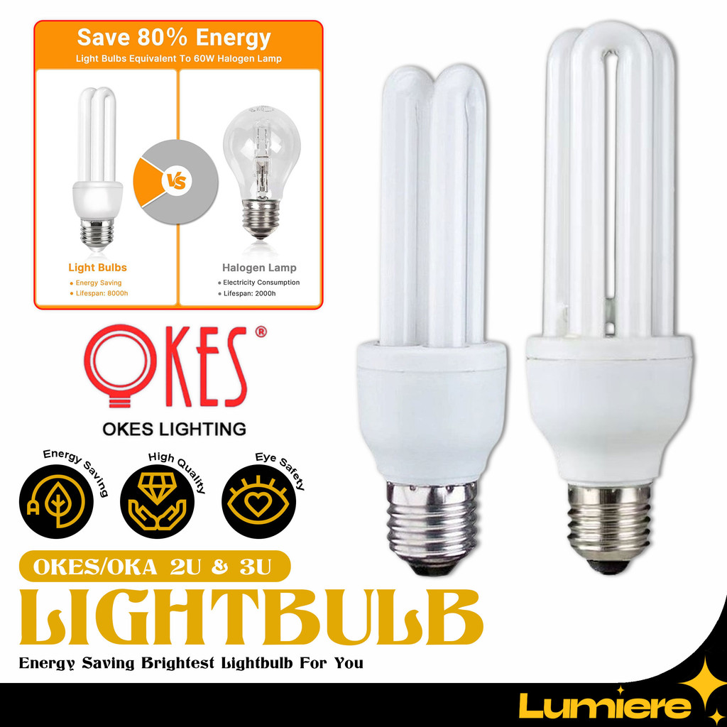 2U 3U Tube Bulb OKES/OKA 9w 18w 22w Lighting Light Bulb E27 PLC Energy ...