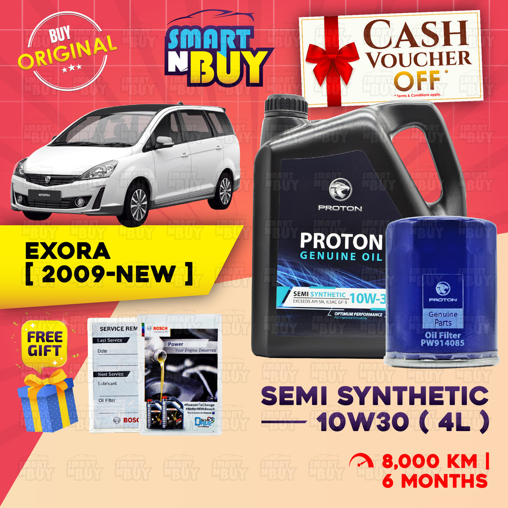 Proton Engine Oil 10W30 Semi Synthetic Original Minyak Hitam Exora CPS ...