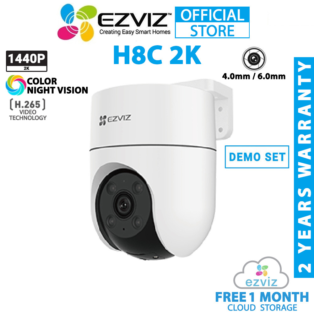 Ezviz H8C 2K⁺ 1440P Pan & Tilt Rotate 360° Outdoor Smart Color Night Vision Two Way Talk Wi-Fi ...