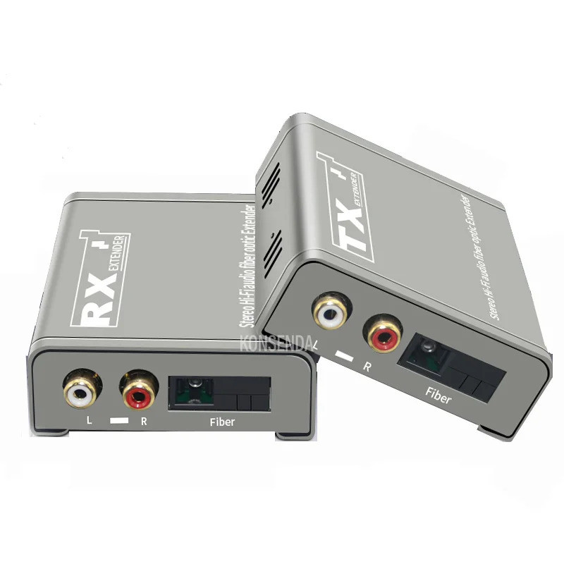 20Km RCA Fiber Optical Extender Over Sing SC Fiber Cable Broadcast ...