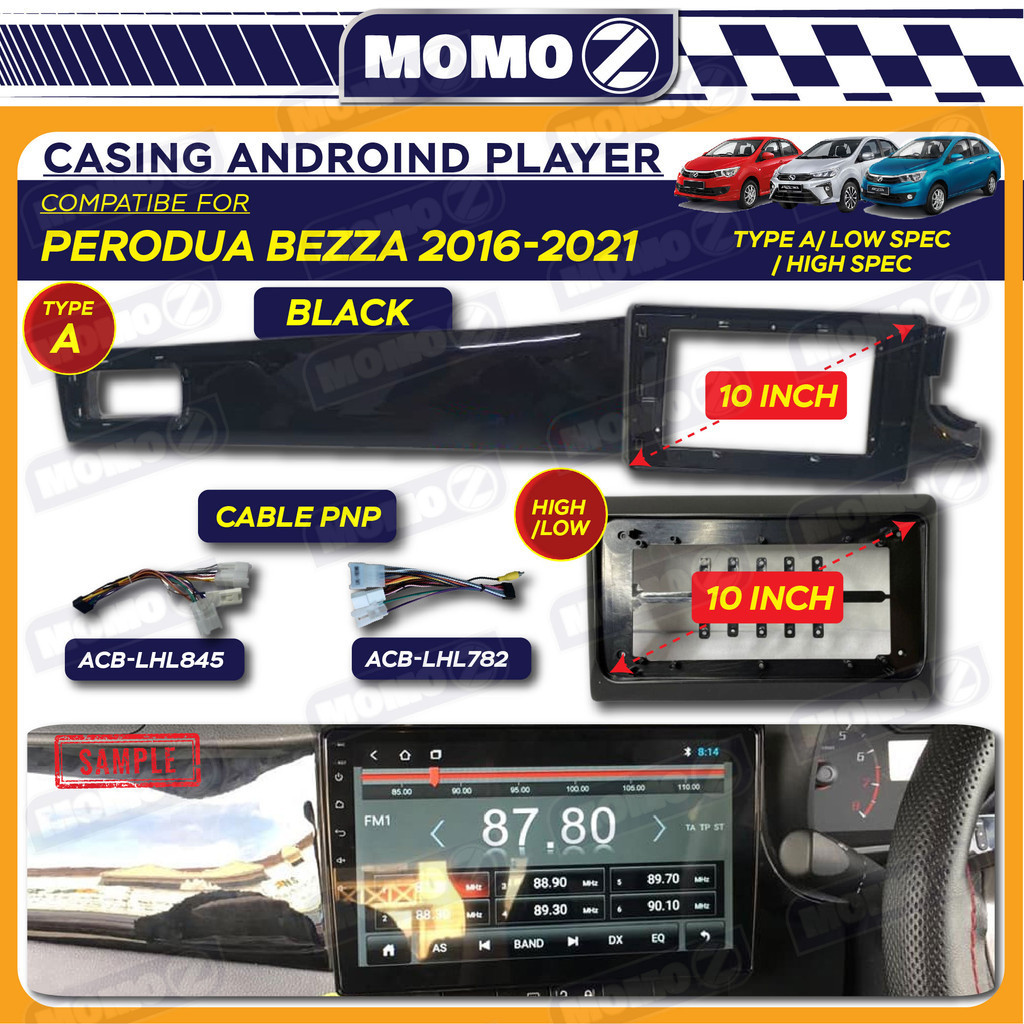 Car Perodua Bezza 2016 - 2024 Type A HIGH LOW SPEC Dashboard Audio ...