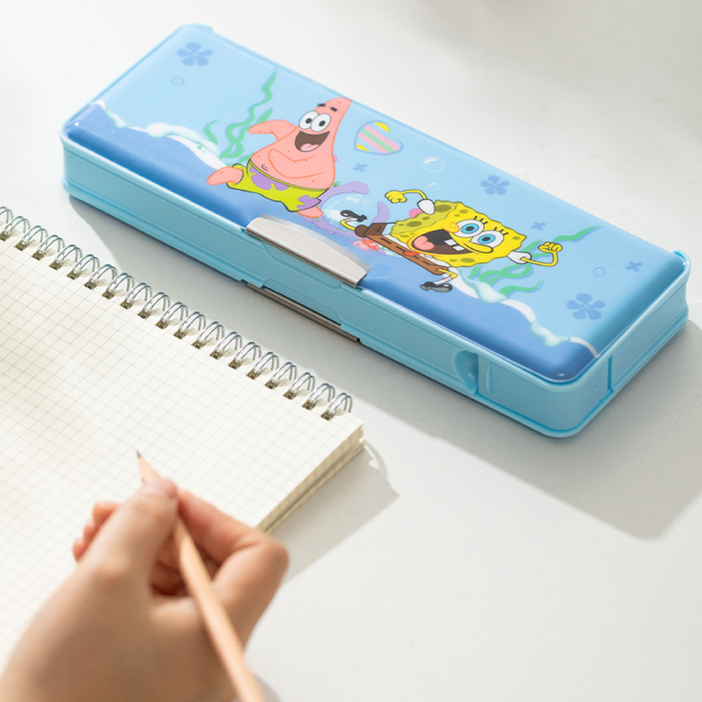 Deli SpongeBob SquarePants Series Hard Pencil Case with Sharpener ...