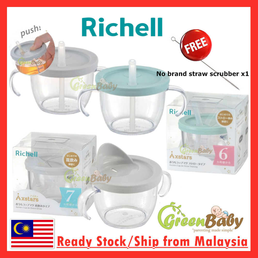 Richell Straw Training Cup 150ml Axstars Tritan de Drinking Cup 150ml ...