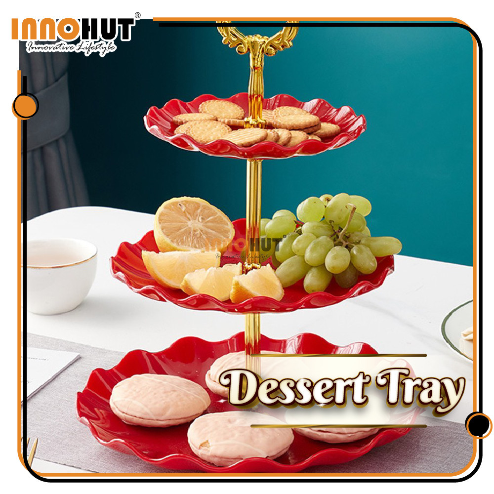 [3 Tier] Innohut High Tea Stand Dessert Tray Serving Platter Pastry ...