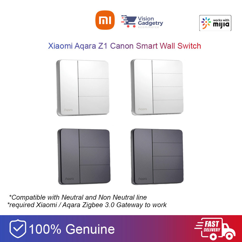 Aqara Z1 Canon Smart Wall Switch Homekit Zigbee 3.0 Neutral/ No Neutral ...