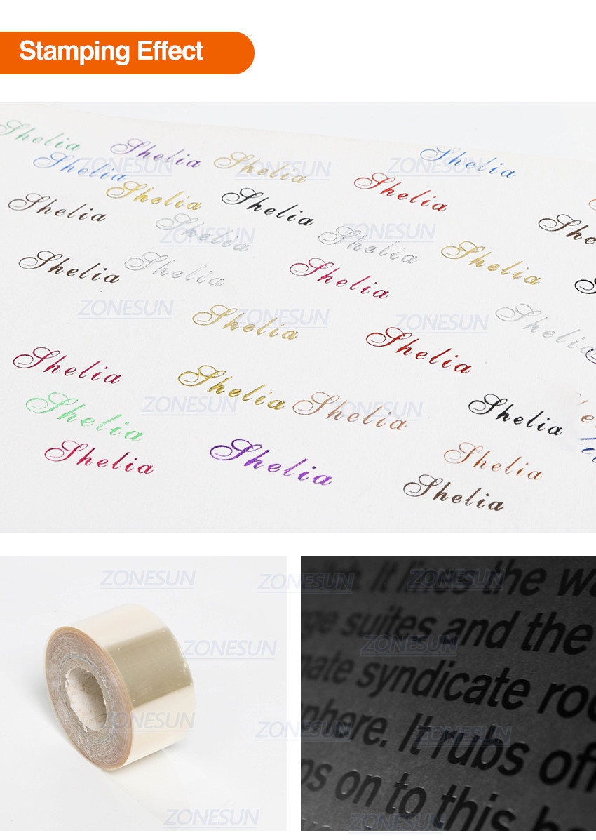 ZONESUN 24-color 3cm Hot Stamping Gold Foil Paper Rolls Heat Transfer ...