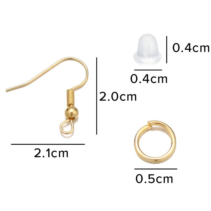 300Pcs/Bag Hypoallergenic Earring Hook Kit - For DIY Jewelry ...