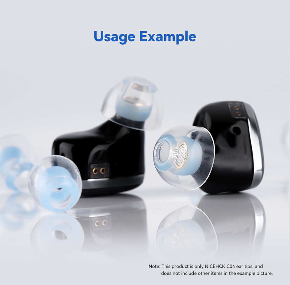 NICEHCK C04 Liquid Silicone Ear Tips Noise Isolating Soft Expand ...