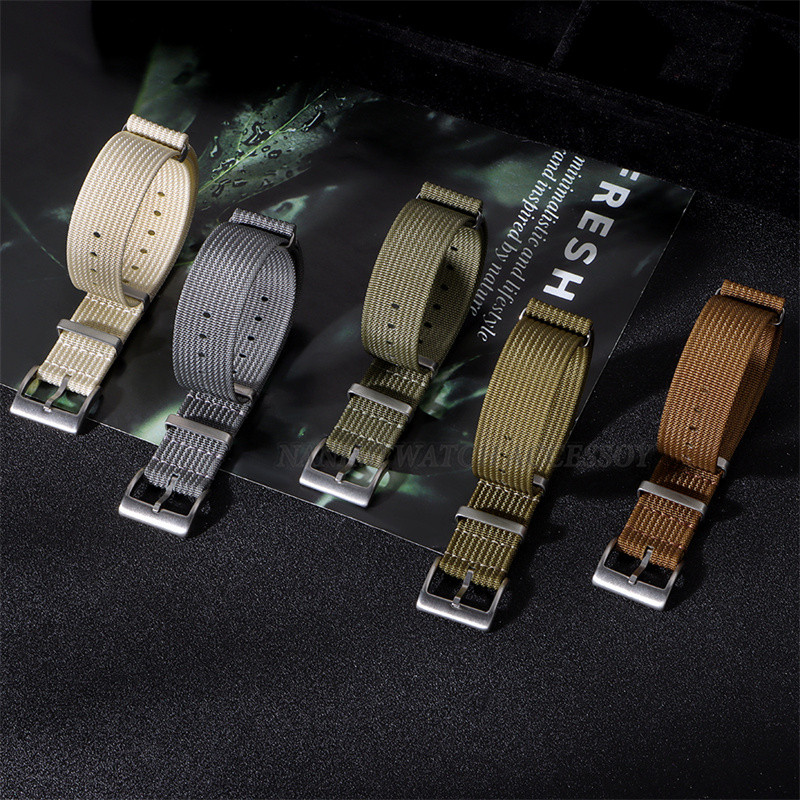 Nylon NATO Universal Watch Strap 18mm 20mm 22mm Sport Canvas Weave One ...